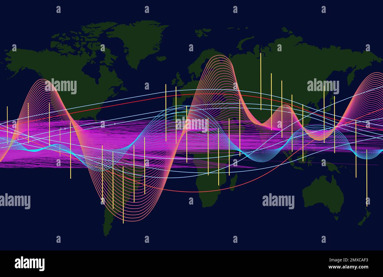 Futuristic dashboard of business analytics information. Digital ...