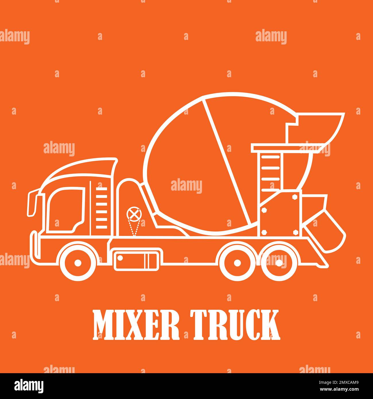 Truck mixer vector vectors hi-res stock photography and images - Alamy