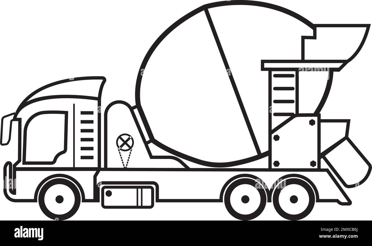 mixer dumper vector icon illustration logo design Stock Vector Image ...