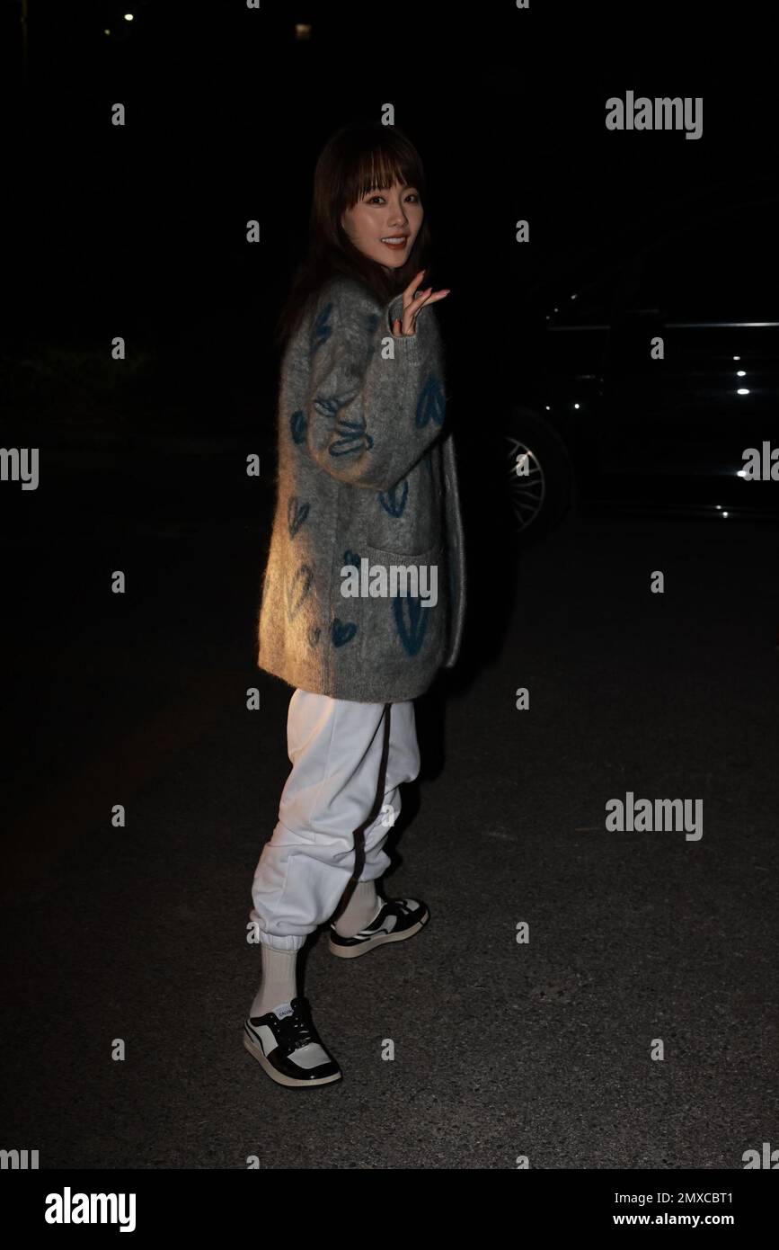 Chinese actress and singer Jenny Zhang went out in Shanghai, China, 1 ...
