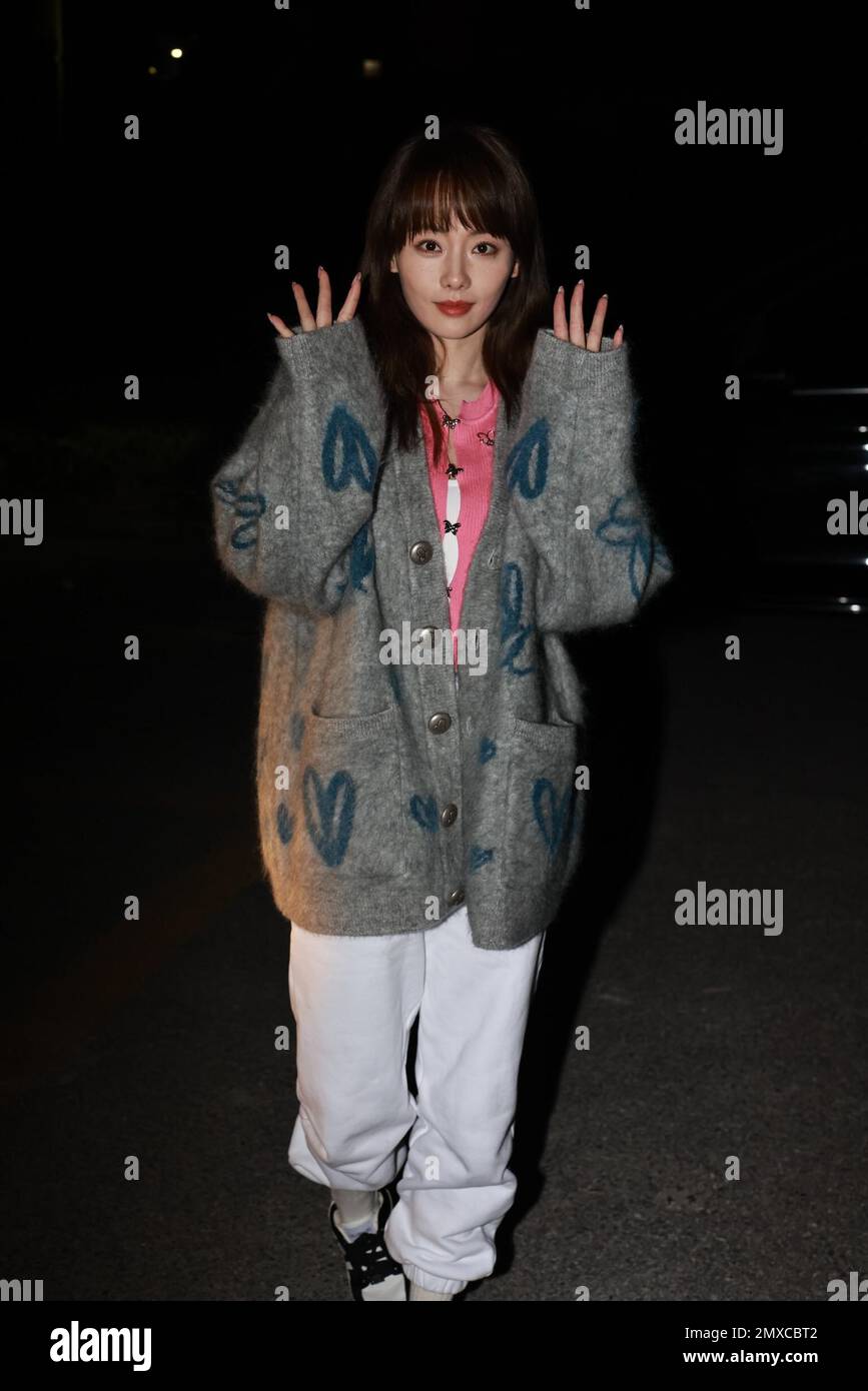 Chinese actress and singer Jenny Zhang went out in Shanghai, China, 1 ...