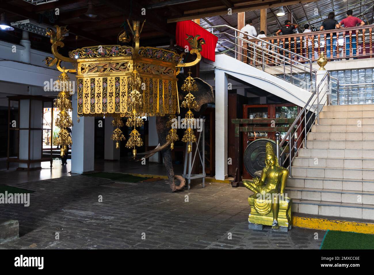 Colombo, Sri Lanka - December 3, 2021: Visitors are in Gangaramaya ...