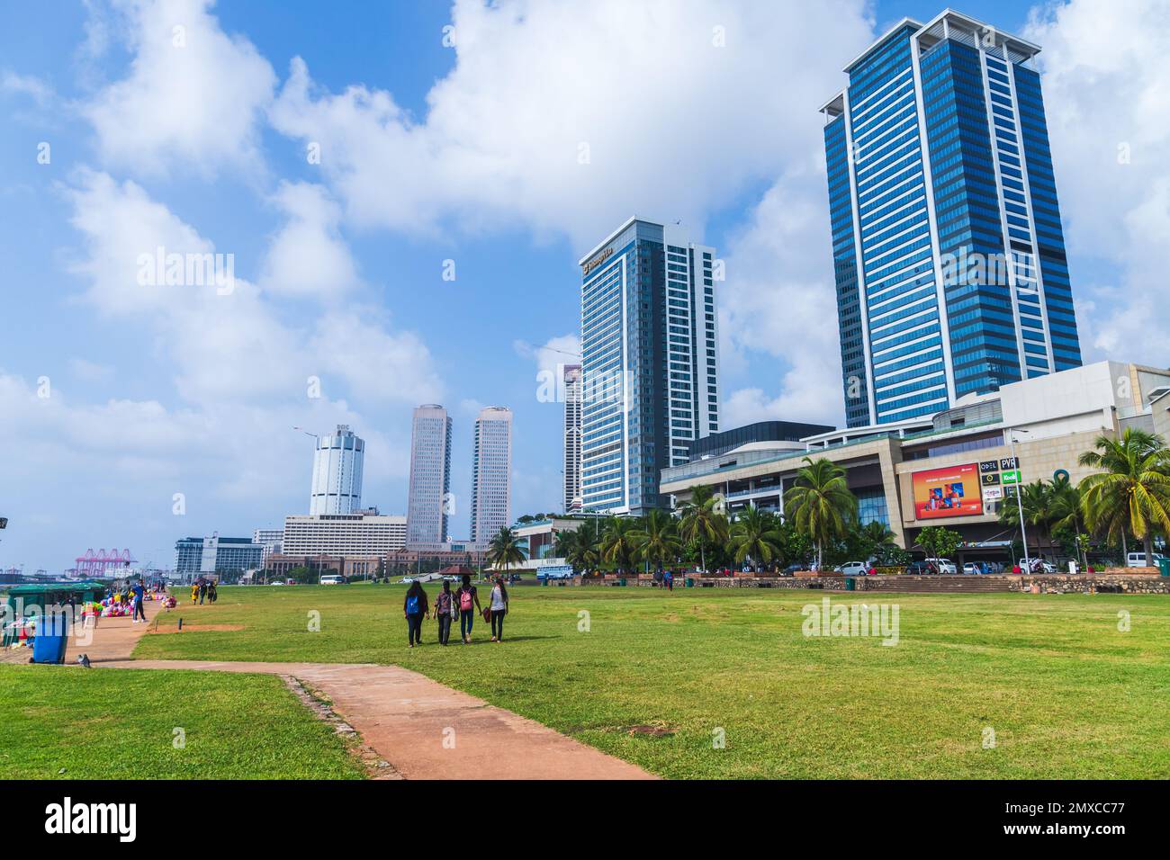 Colombo, Sri Lanka - December 3, 2021: Colombo city view, people walk ...