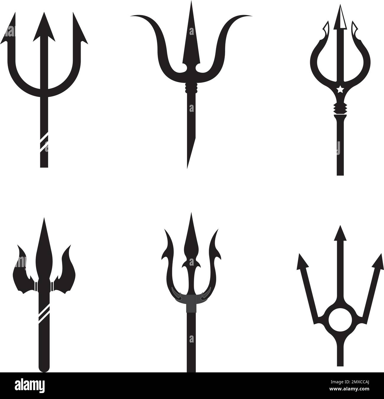 Trident icon vector illustration logo design Stock Vector Image & Art ...