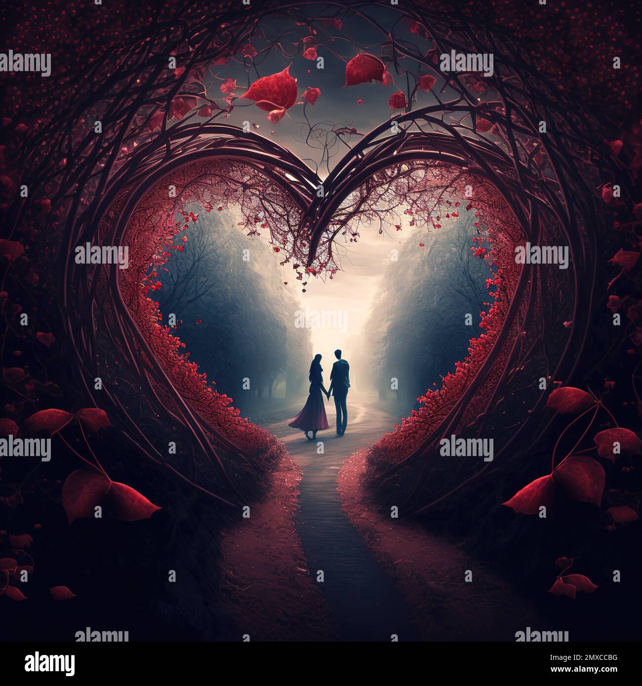 Overlapping hearts hi-res stock photography and images - Alamy