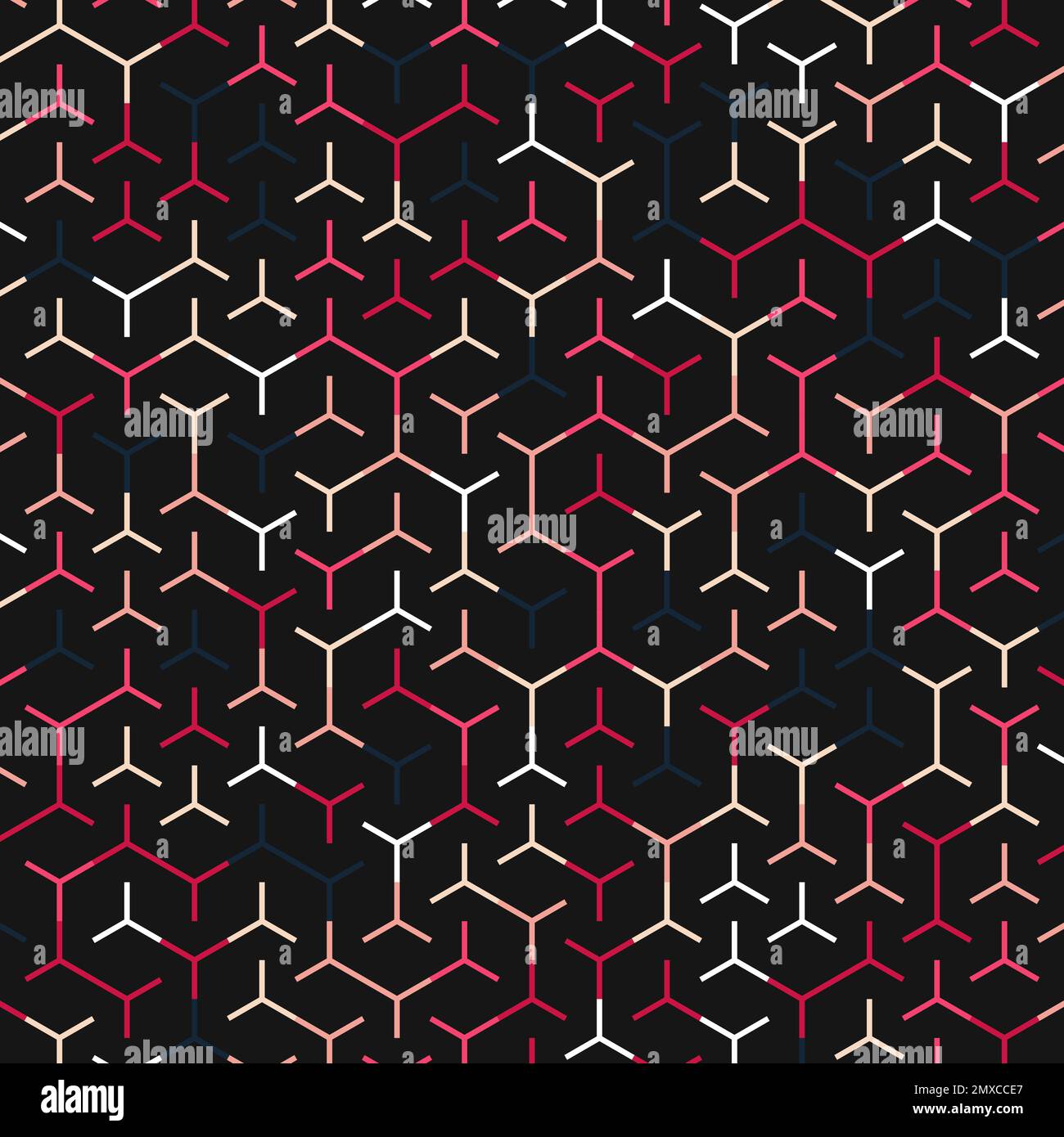 Hexagonal Maze generative pattern illustration Stock Vector Image & Art ...