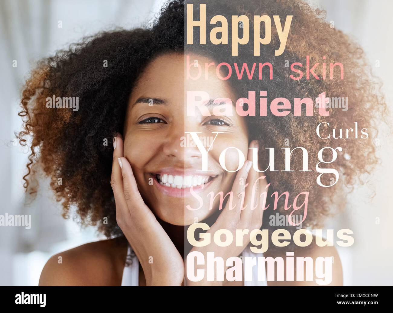 Black woman, face and beauty, quote and motivation, inspiration for ...