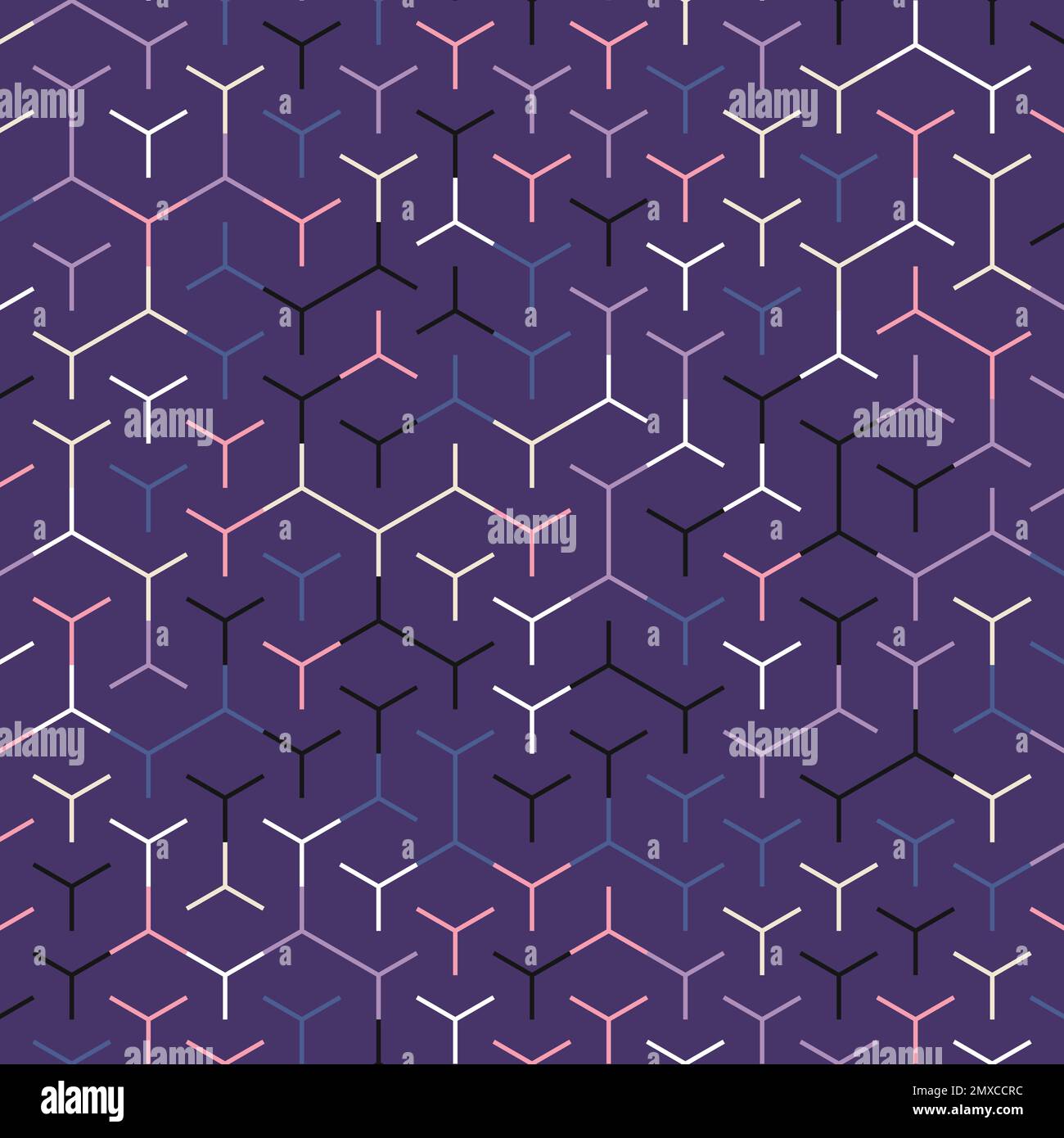 Hexagonal Maze generative pattern illustration Stock Vector Image & Art ...