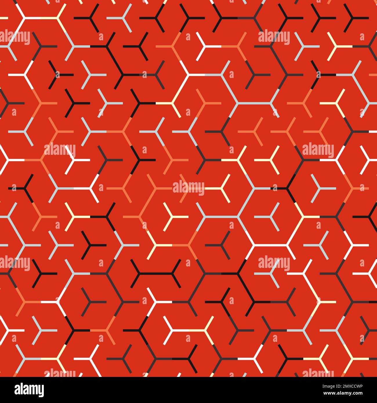 Hexagonal Maze generative pattern illustration Stock Vector Image & Art ...