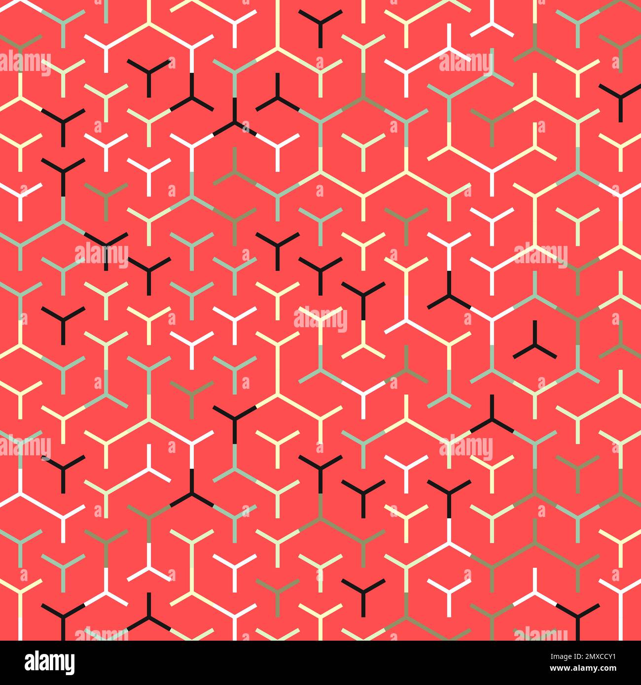 Hexagonal Maze generative pattern illustration Stock Vector Image & Art ...