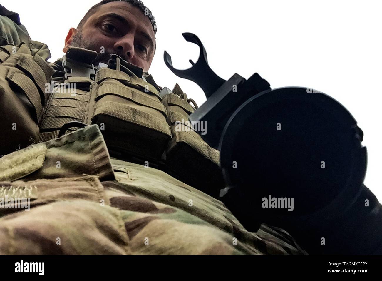 soldier selfie while he is fighting war Stock Photo - Alamy