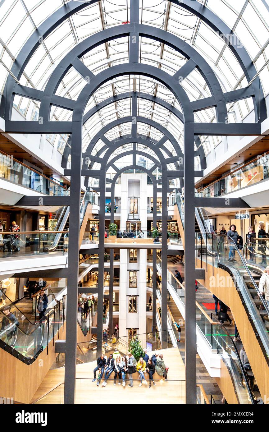 Interior of Galleriet shopping centre in Bergen, Norway Stock Photo - Alamy