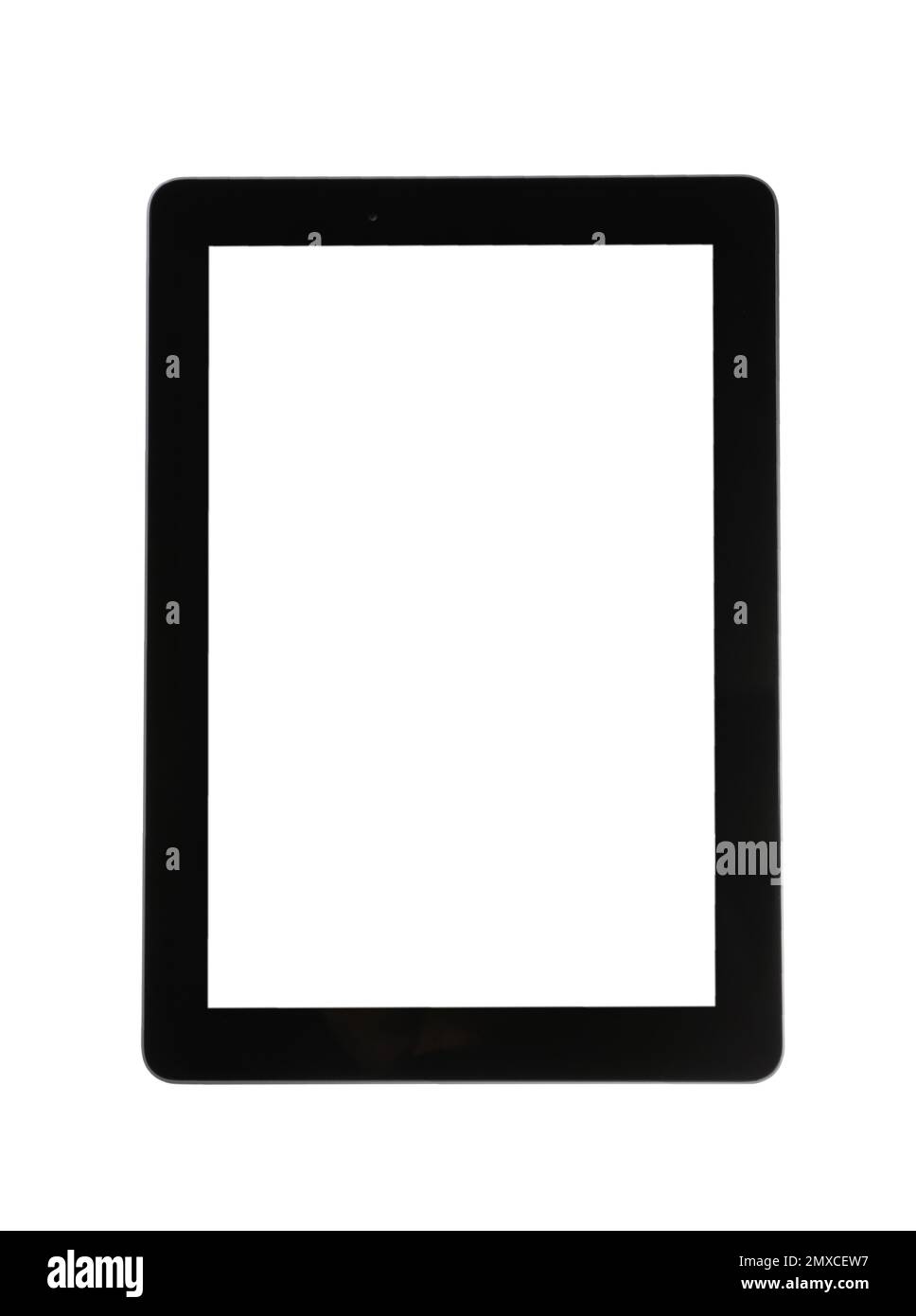 Tablet computer with blank screen isolated on white. Modern gadget ...