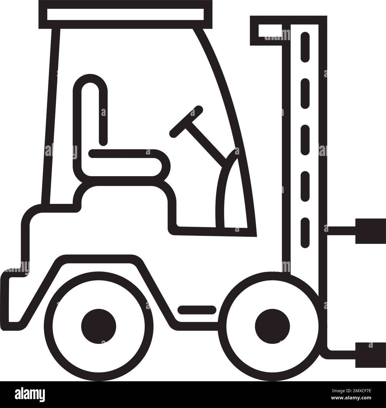 Forklift delivery truck vector icon illustration logo design Stock ...