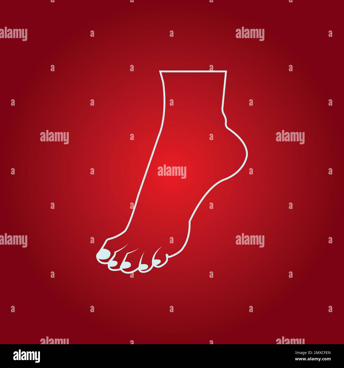 Reflexology foot illustration Stock Vector Images - Alamy
