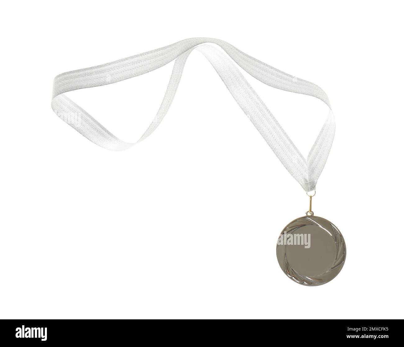 Silver medal isolated on white. Space for design Stock Photo - Alamy