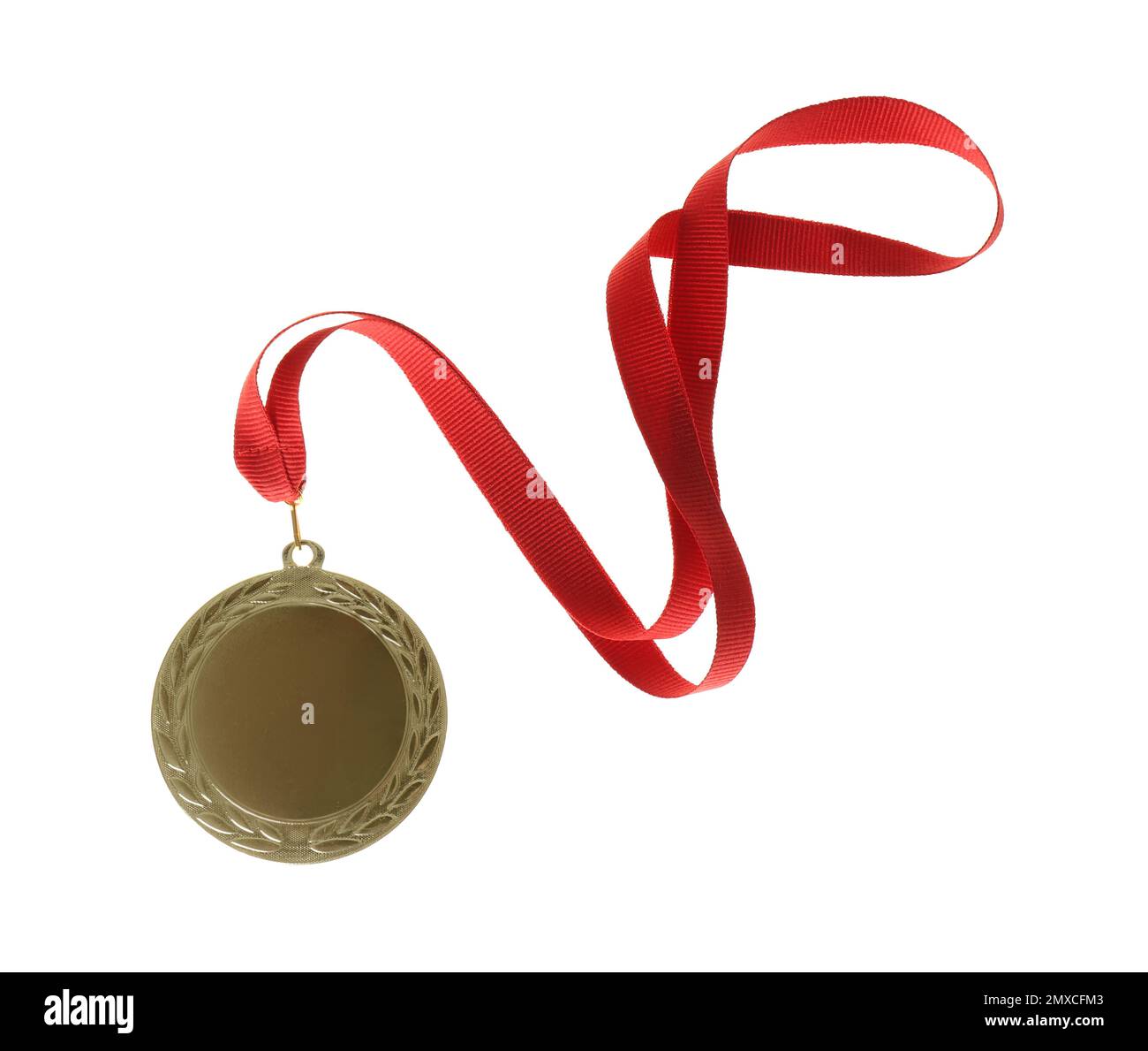 Gold medal isolated on white. Space for design Stock Photo - Alamy