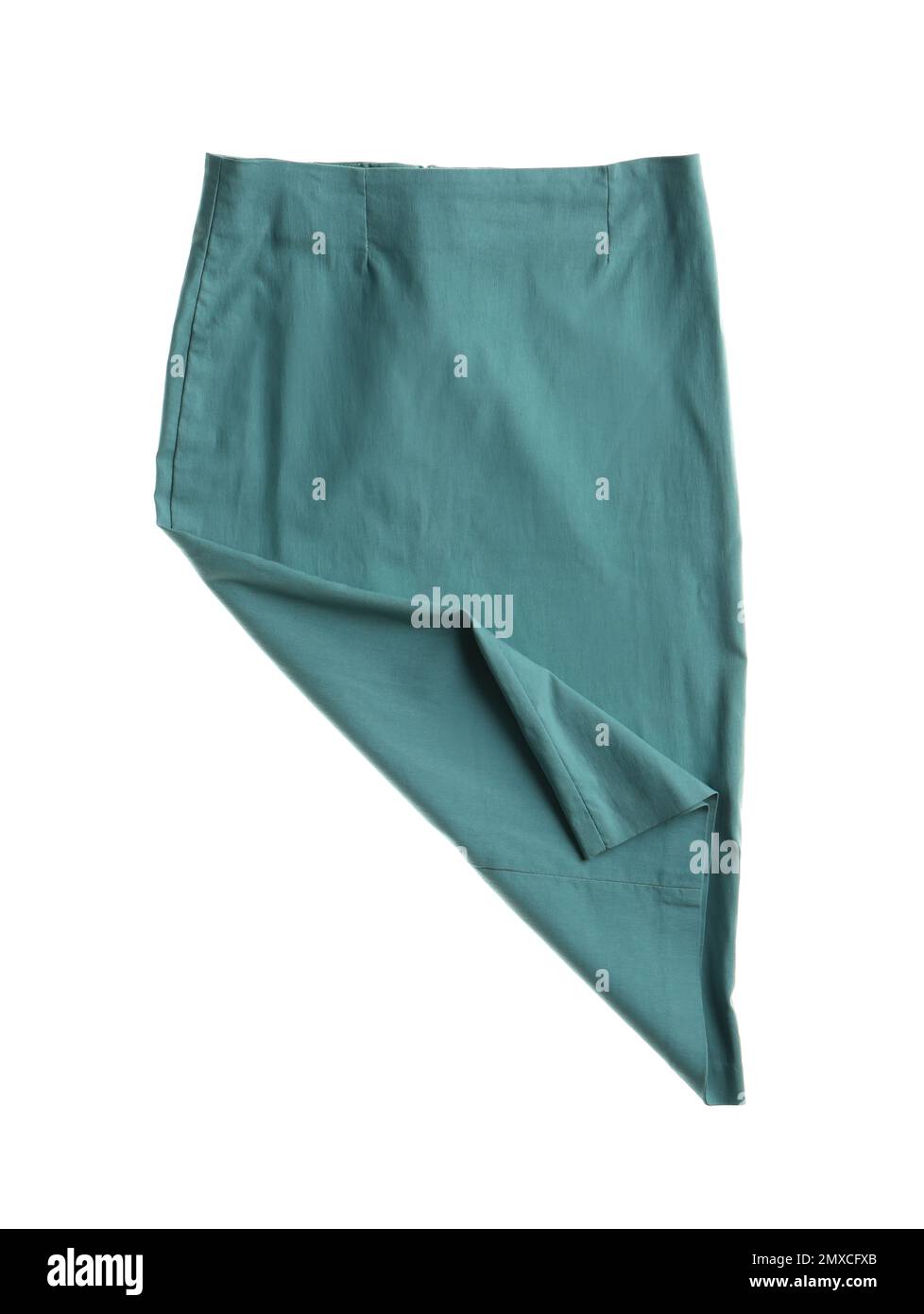 Rumpled blue skirt isolated on white. Messy clothes Stock Photo - Alamy