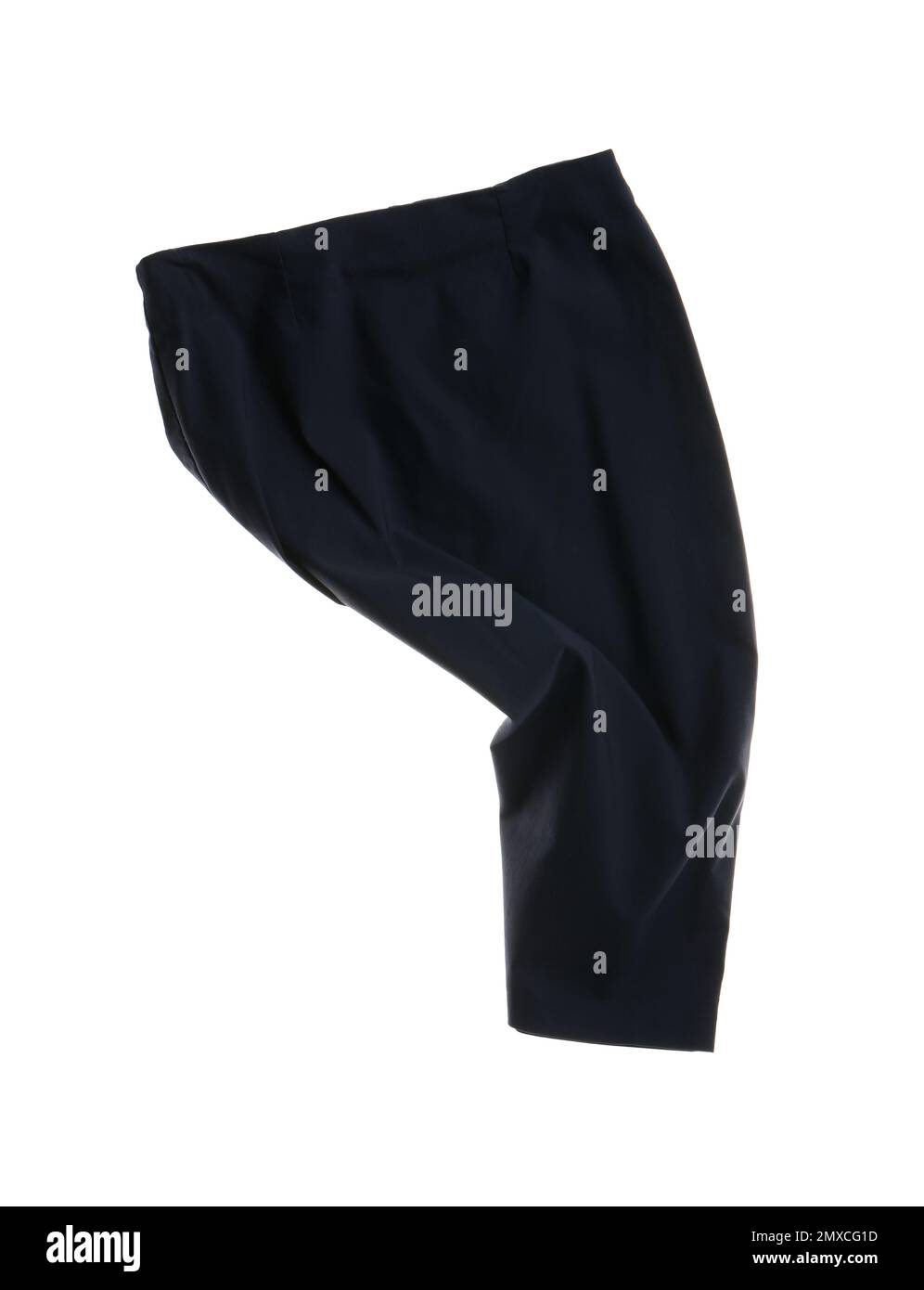 Rumpled black skirt isolated on white. Messy clothes Stock Photo - Alamy