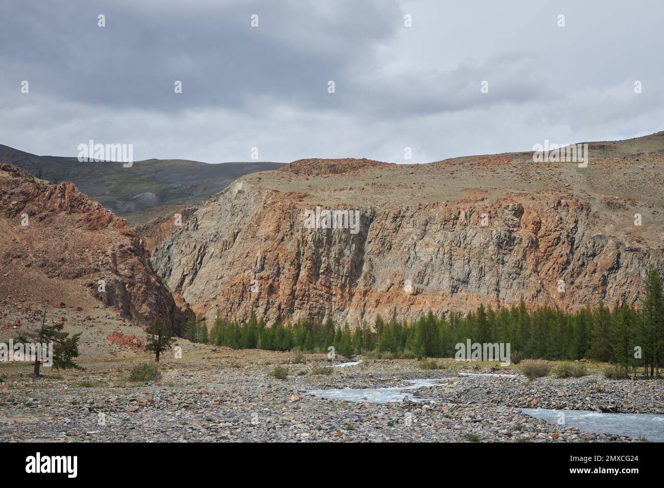 Mountain valley of Altai mountains, fabulous landscape of wildlife ...