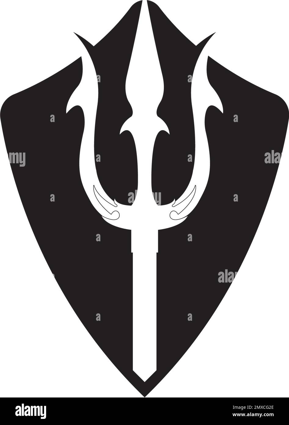 Trident icon vector illustration logo design Stock Vector Image & Art ...