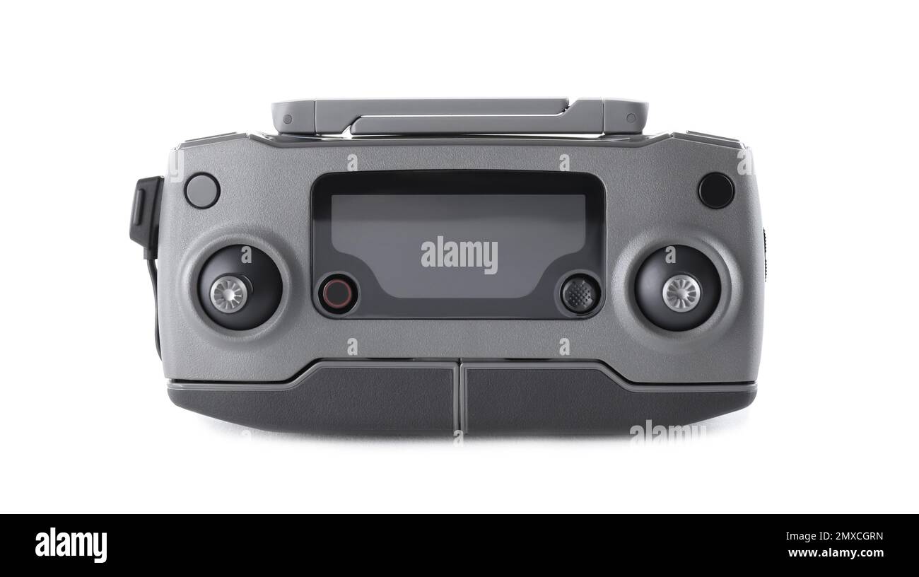 New modern drone controller isolated on white Stock Photo - Alamy