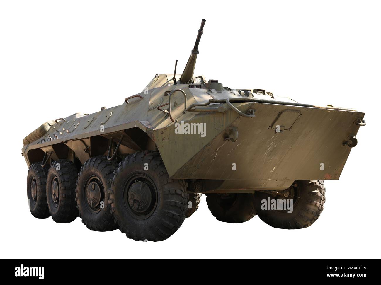 Armored fighting vehicle isolated on white. Military machinery Stock ...