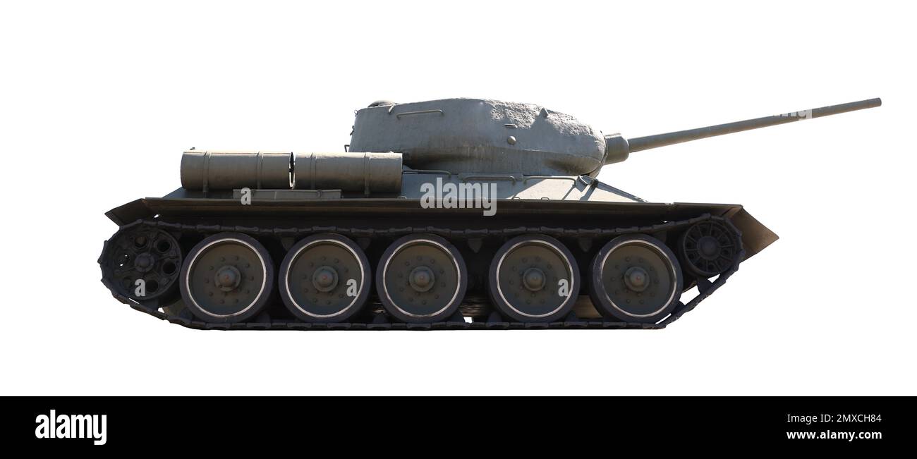 Army tank isolated on white. Military machinery Stock Photo - Alamy