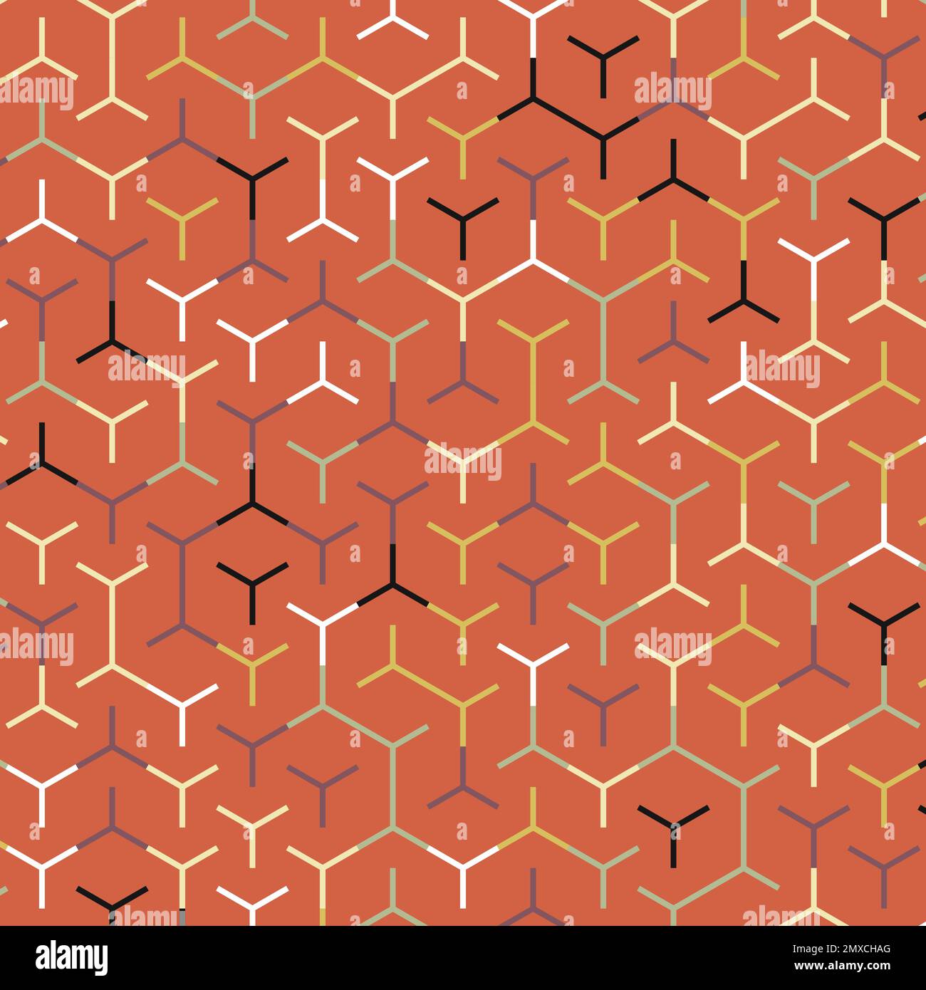 Hexagonal Maze generative pattern illustration Stock Vector Image & Art ...