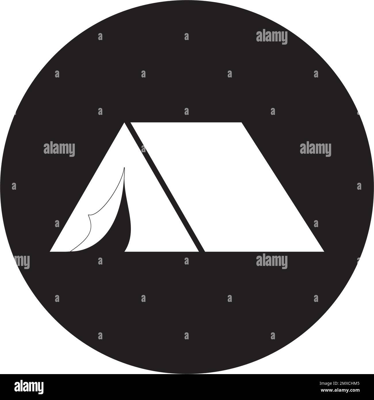 Tent icon vector illustration Black and White Stock Photos & Images - Alamy