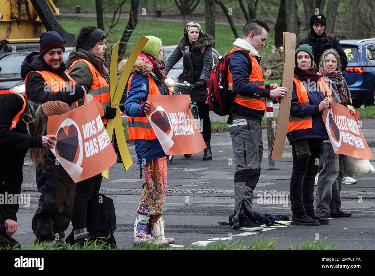 Cologne, Germany. 03rd Feb, 2023. Activists from the environmental ...