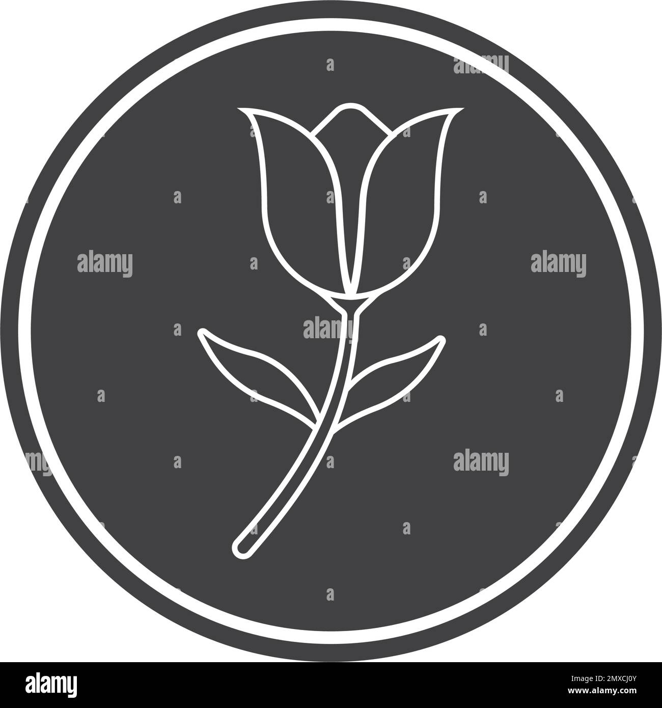 Tulip vector icon illustration logo design Stock Vector Image & Art - Alamy