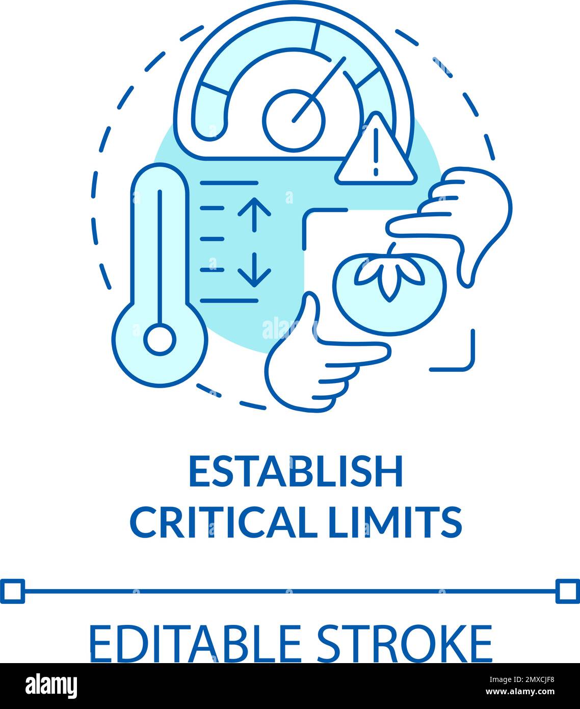 Establish critical limits turquoise concept icon Stock Vector Image ...