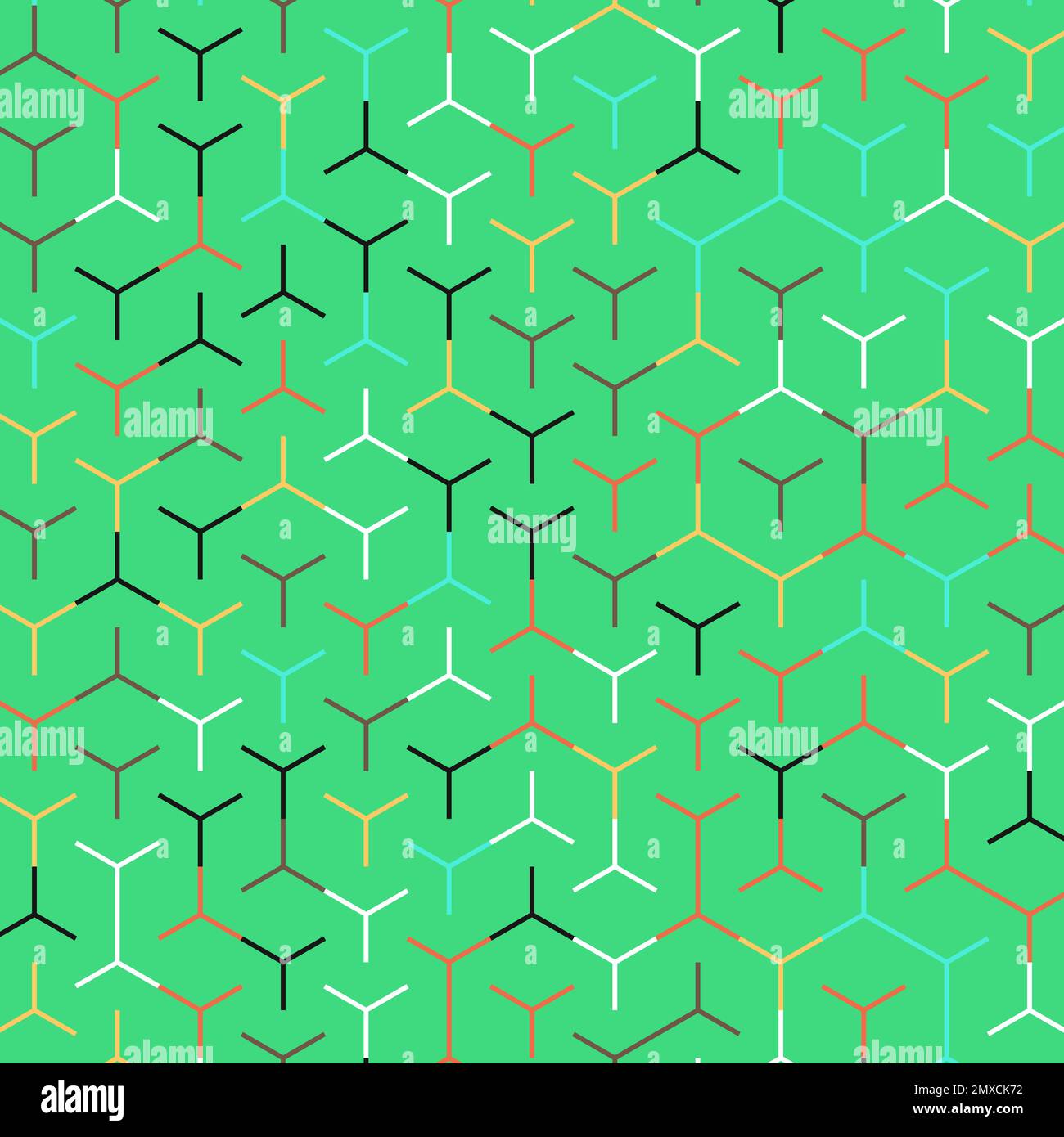 Hexagonal Maze generative pattern illustration Stock Vector Image & Art ...