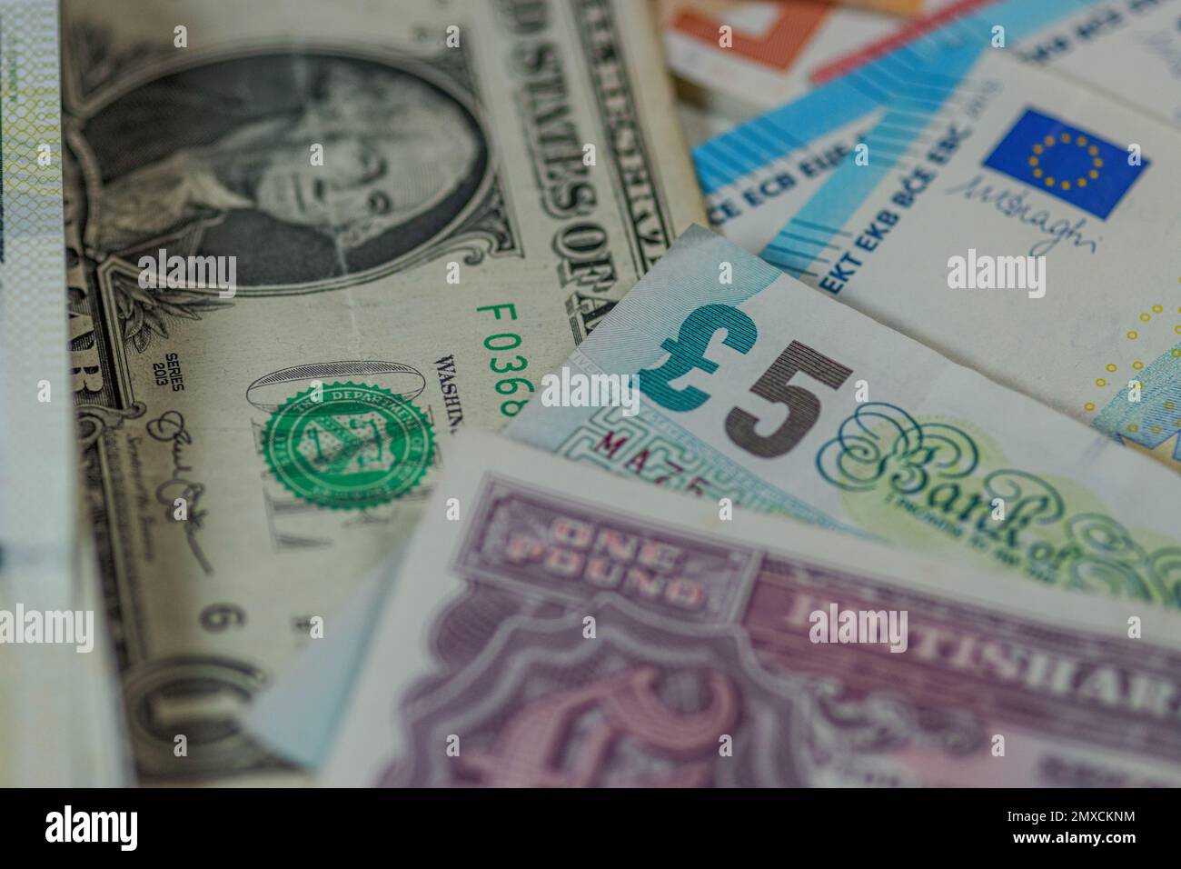 euro pounds and dollar banknotes of different value in Prague Czech Republic January 30 2023. CTK Photo Martin Macak Gregor Stock Photo Alamy