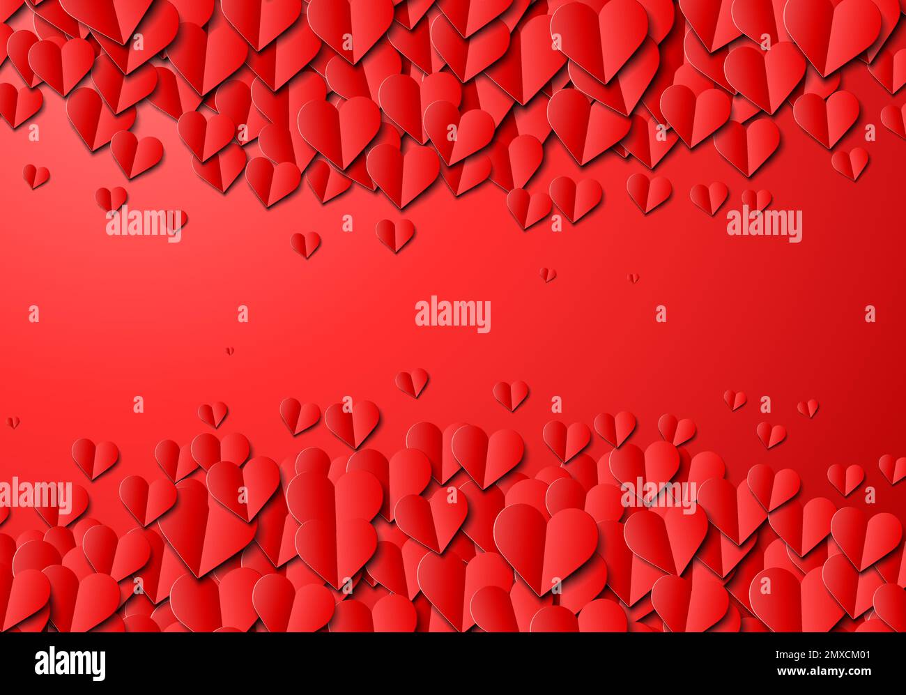 Paper hearts background for Valentine's Day greeting card design Stock ...