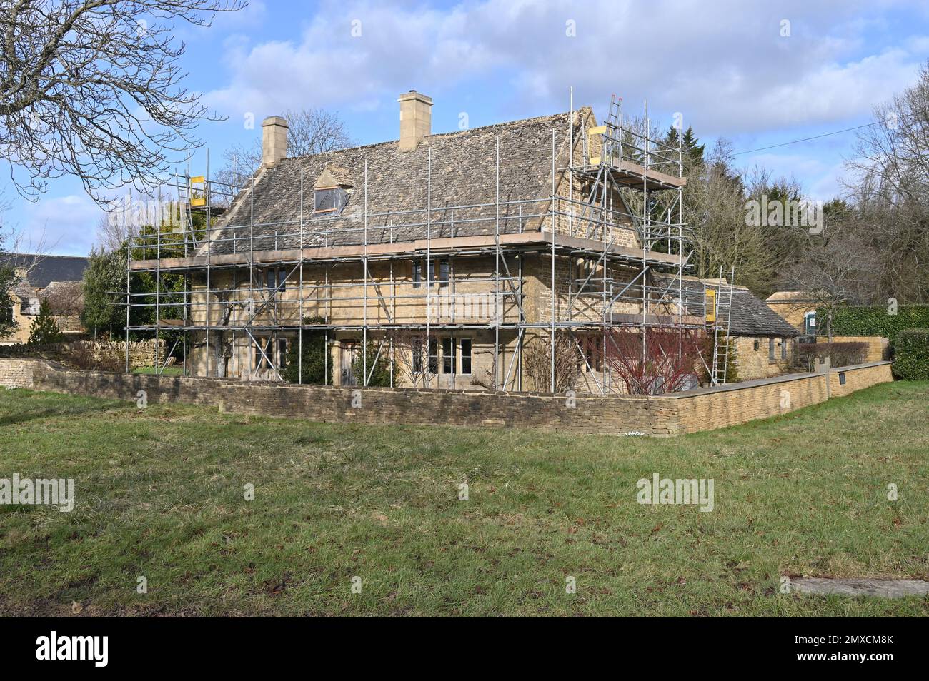 A house in the Ctoswold village of Wyck Rissington, Gloucestershire ...