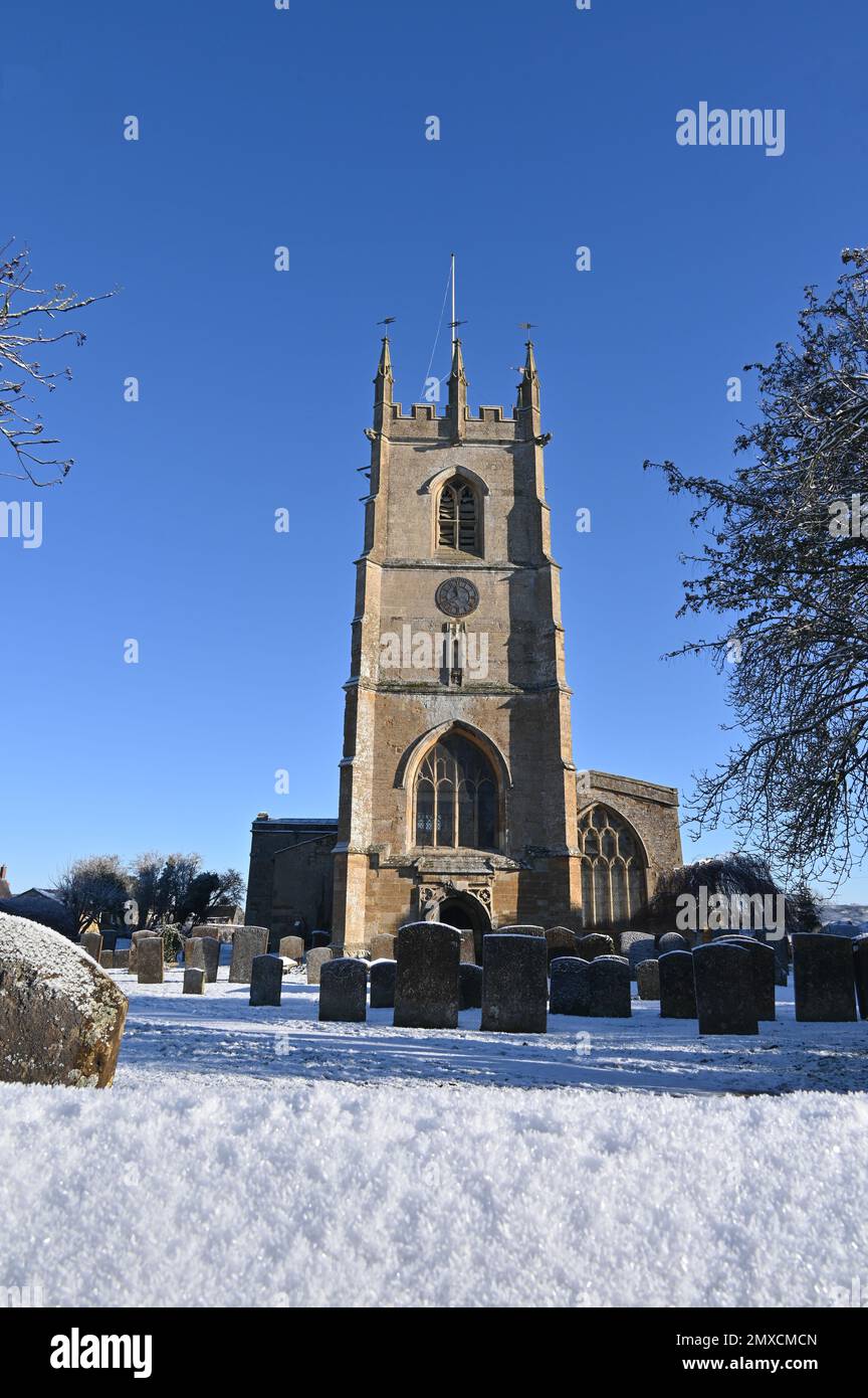 St Peter's Church in the north Oxfordshire village of Hook Norton ...