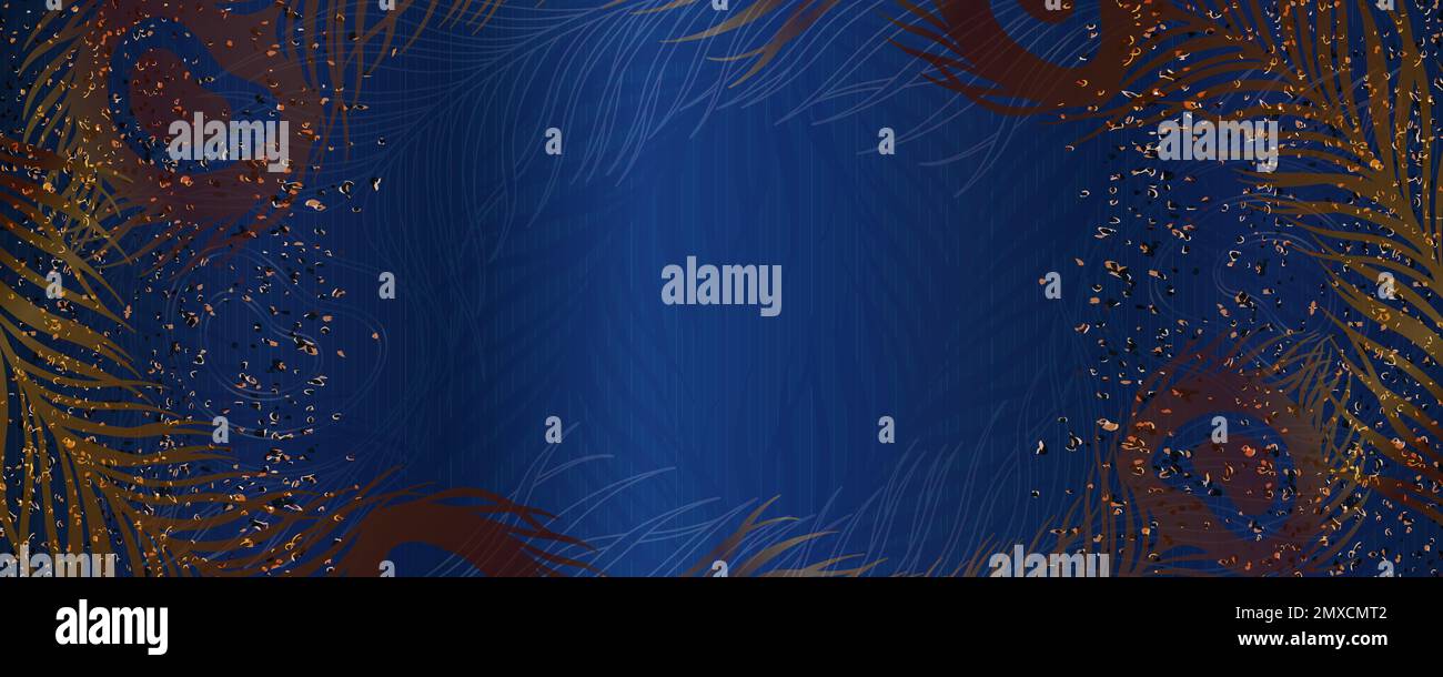 Horizontal banner with peacock feathers. Luxury and beautiful ...