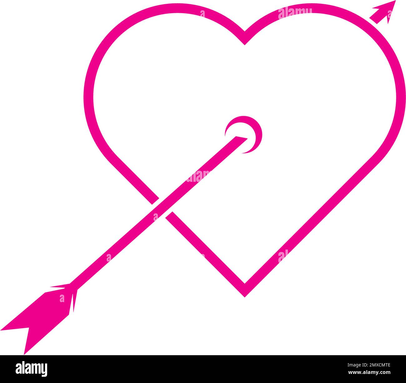 Love And Arrows Vector Icon Illustration Design Background Stock Vector Image And Art Alamy