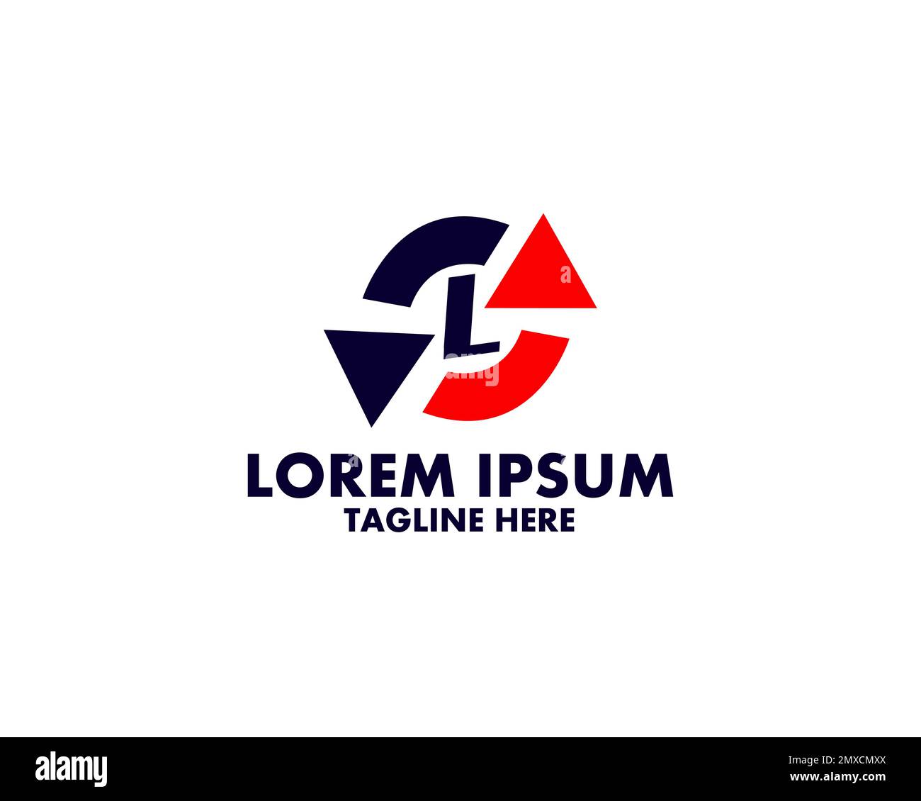 Initial Letter L with Arrow Logo Design Inspiration in blue background ...