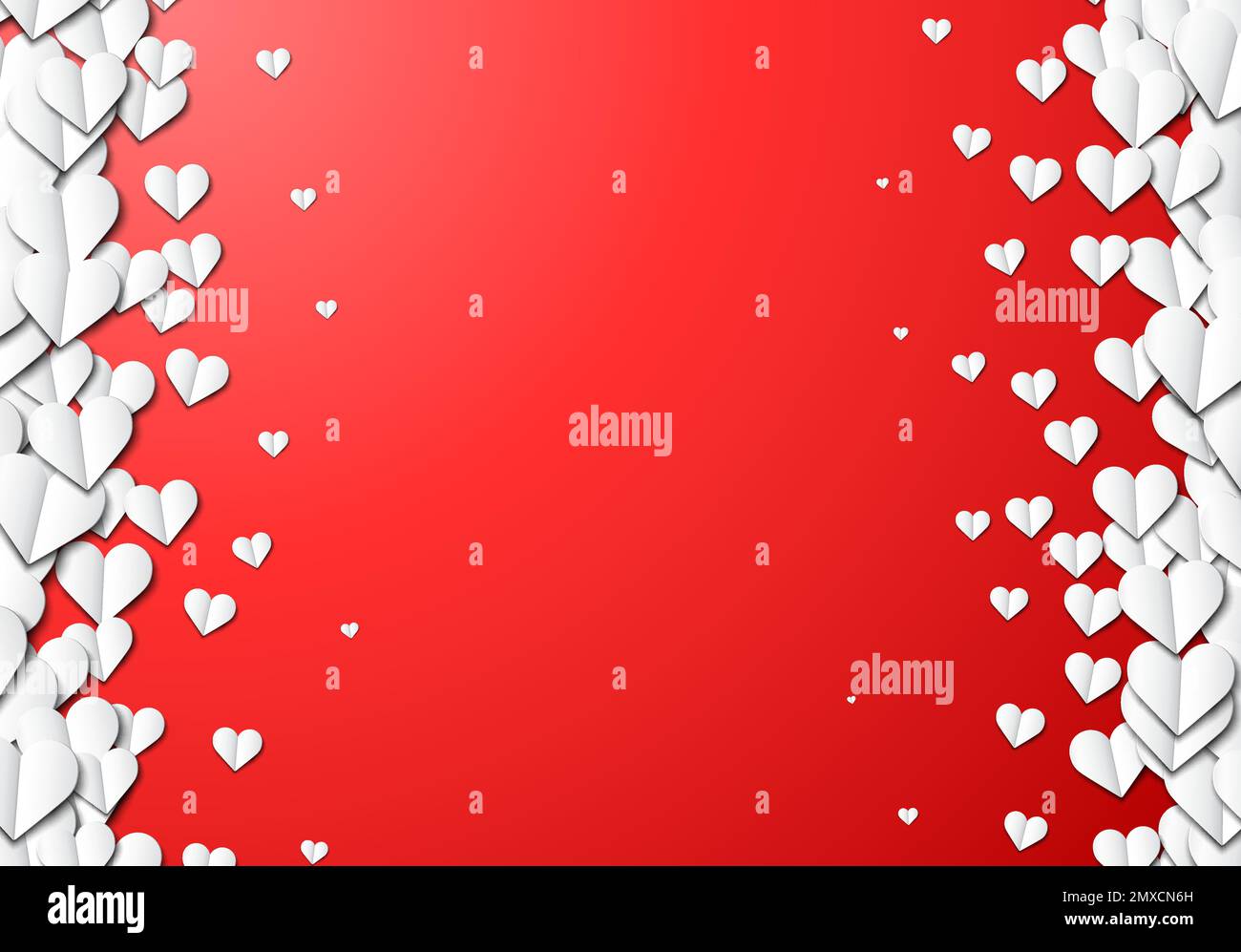 Paper hearts background for Valentine's Day greeting card design Stock ...