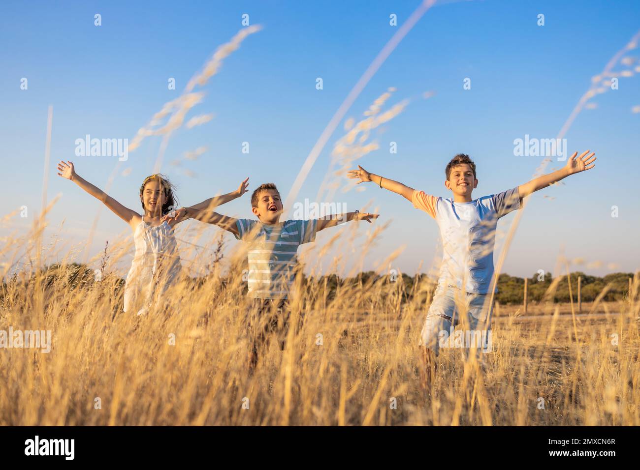 Relax friends sun countryside hi-res stock photography and images - Alamy
