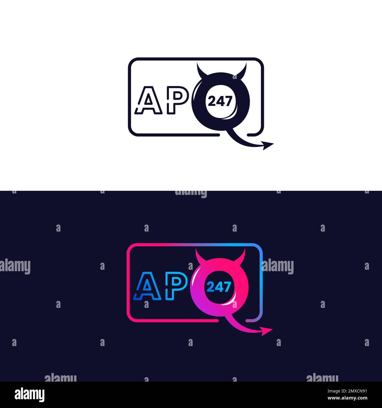 APQ Letter Initial Logo Design Vector Illustration Stock Vector Image ...