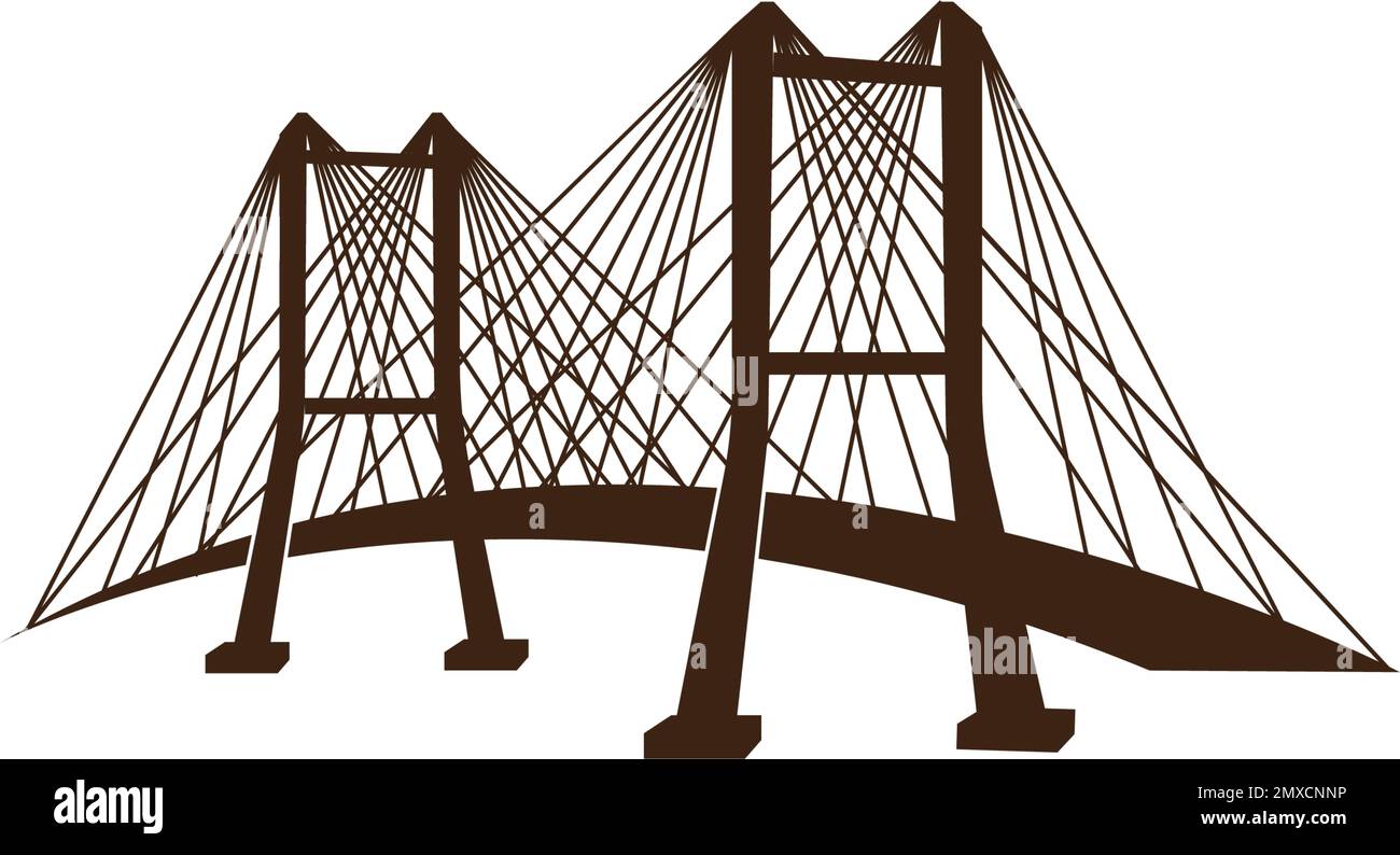 Bridge vector icon illustration logo design Stock Vector Image & Art ...