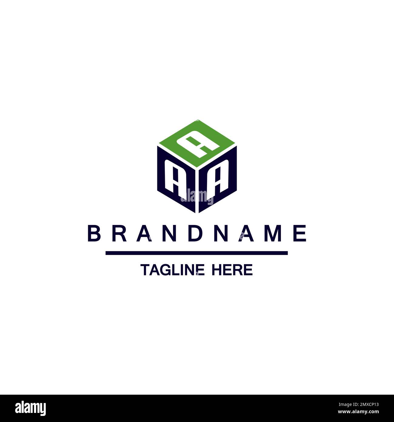 Letter A 3D Box Cube Logo Design Template Element Stock Vector Image ...