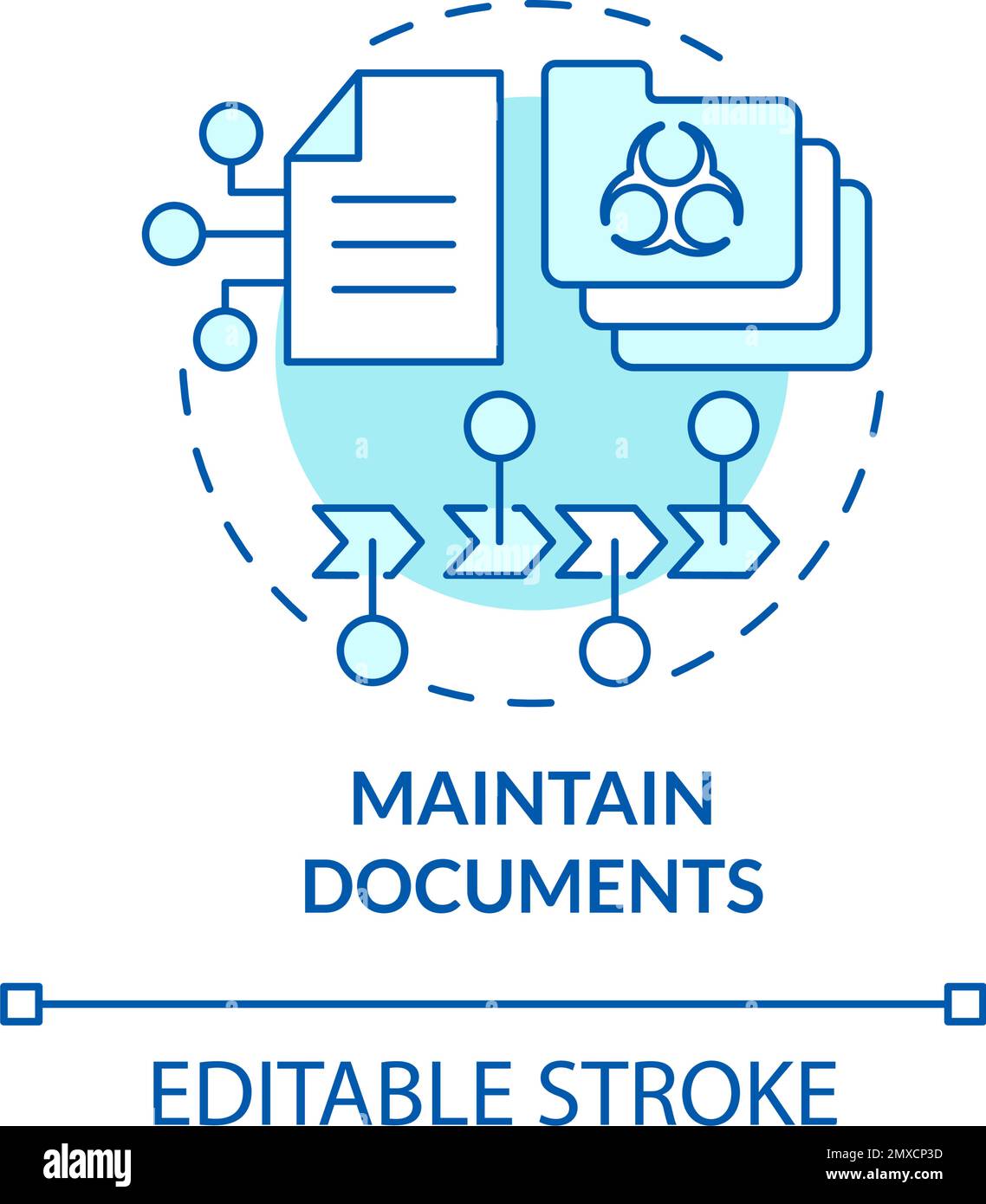 Maintain documents turquoise concept icon Stock Vector Image & Art - Alamy