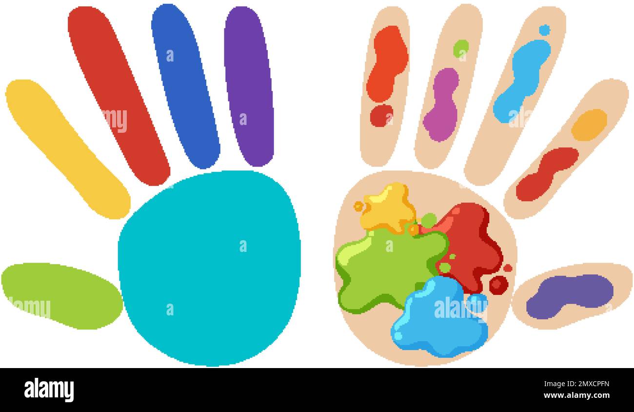Colored hand on white background illustration Stock Vector Image & Art ...