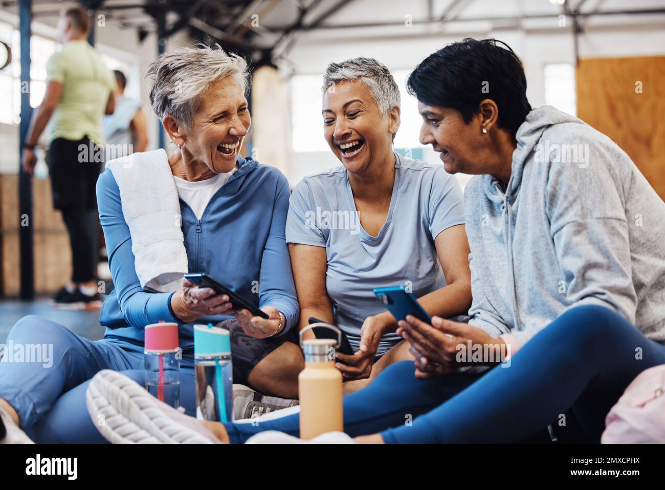 Exercise comedy woman studio hi-res stock photography and images - Alamy