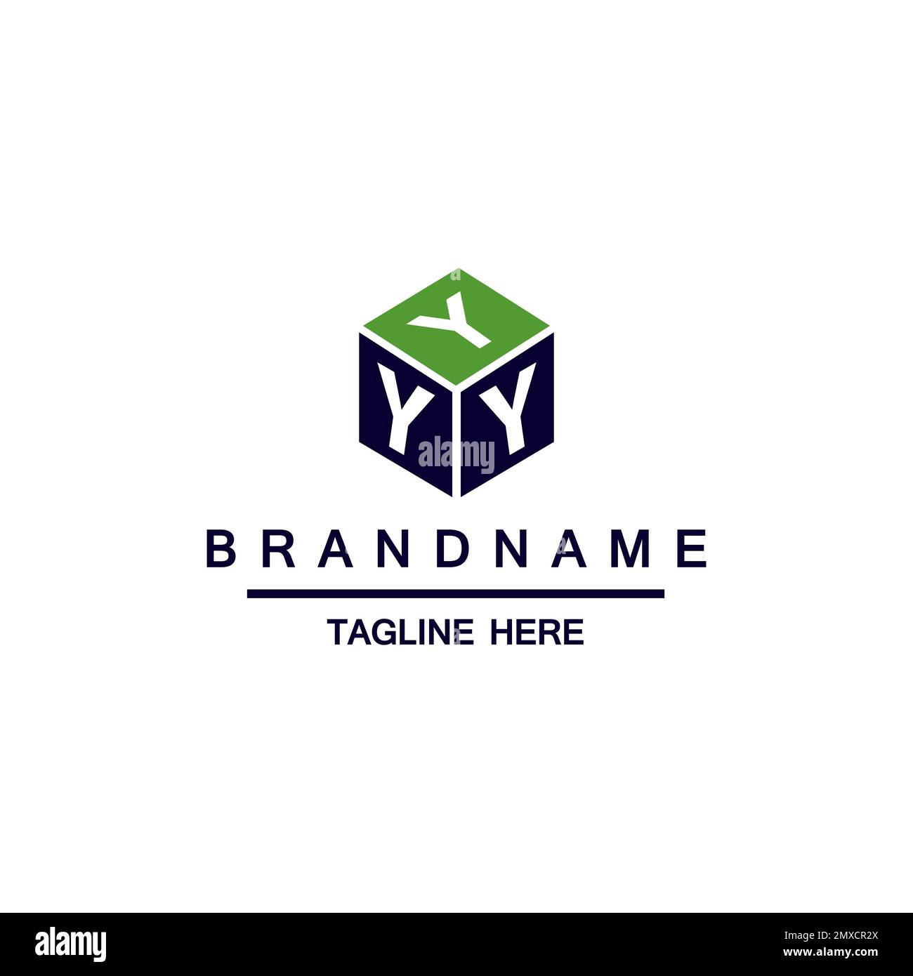modern initial letter y in a cube logo. 3d icon, template design Stock ...